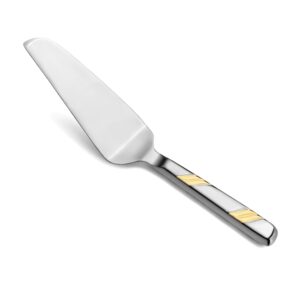 new star foodservice 52404 hollow handle cake server, 10.75", gold