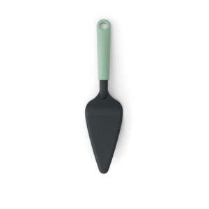 brabantia tasty+ bake & mix - cake server plus serrated cutting edge (jade green) non-stick, dishwasher safe, (122989)