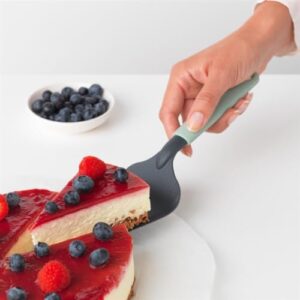 Brabantia Tasty+ Bake & Mix - Cake Server Plus Serrated Cutting Edge (Jade Green) Non-Stick, Dishwasher Safe, (122989)