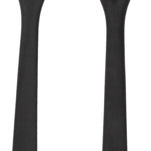 Eco Bamboo Salad Fork and Spoon Set, Black