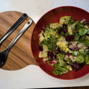 Eco Bamboo Salad Fork and Spoon Set, Black