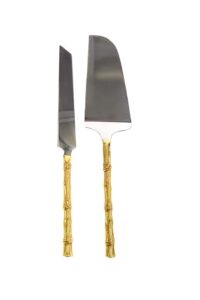 impulse! fiji golden bamboo cake server set