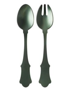 sabre paris old fashion salad servers, dark green