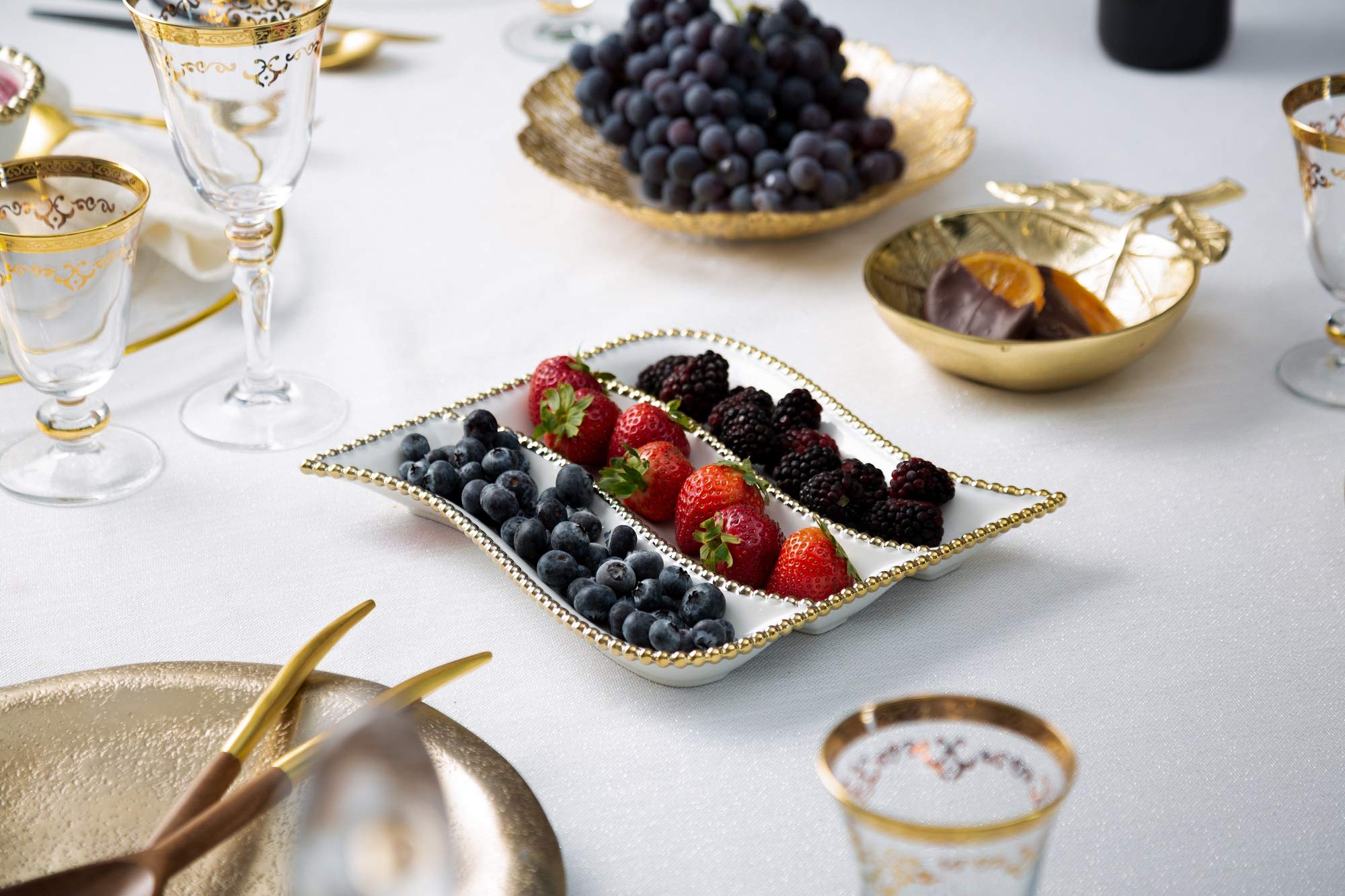 Wooden Salad Servers With Gold Handle