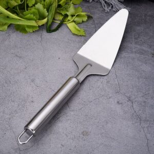 weisha pie server stainless steel serrated spatula with comfortable handle for cutting and serving desserts pizza cake baking tools(pie server)