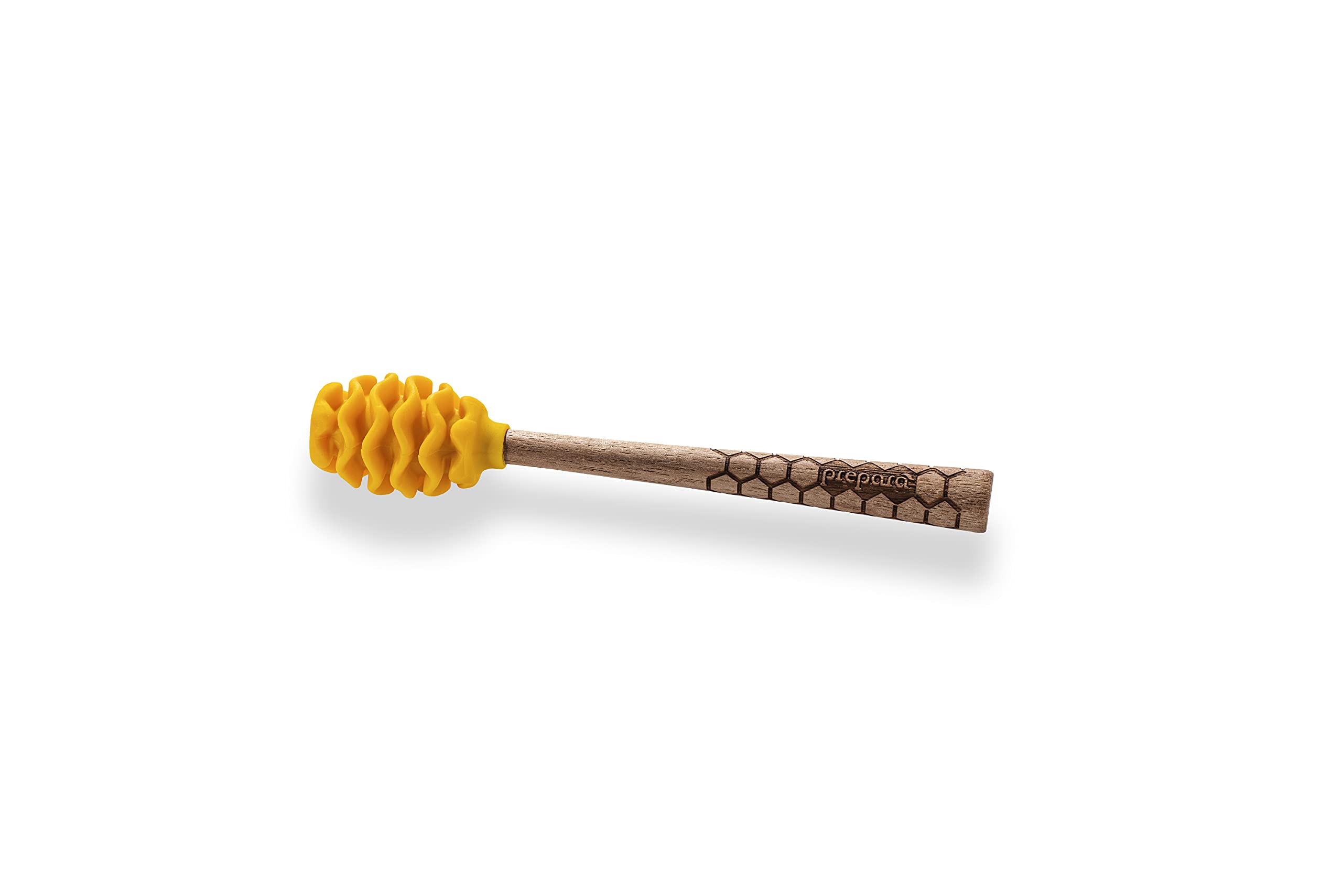 Prepara Wooden and Silicone Honey Dippers, Yellow