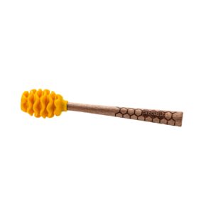 Prepara Wooden and Silicone Honey Dippers, Yellow