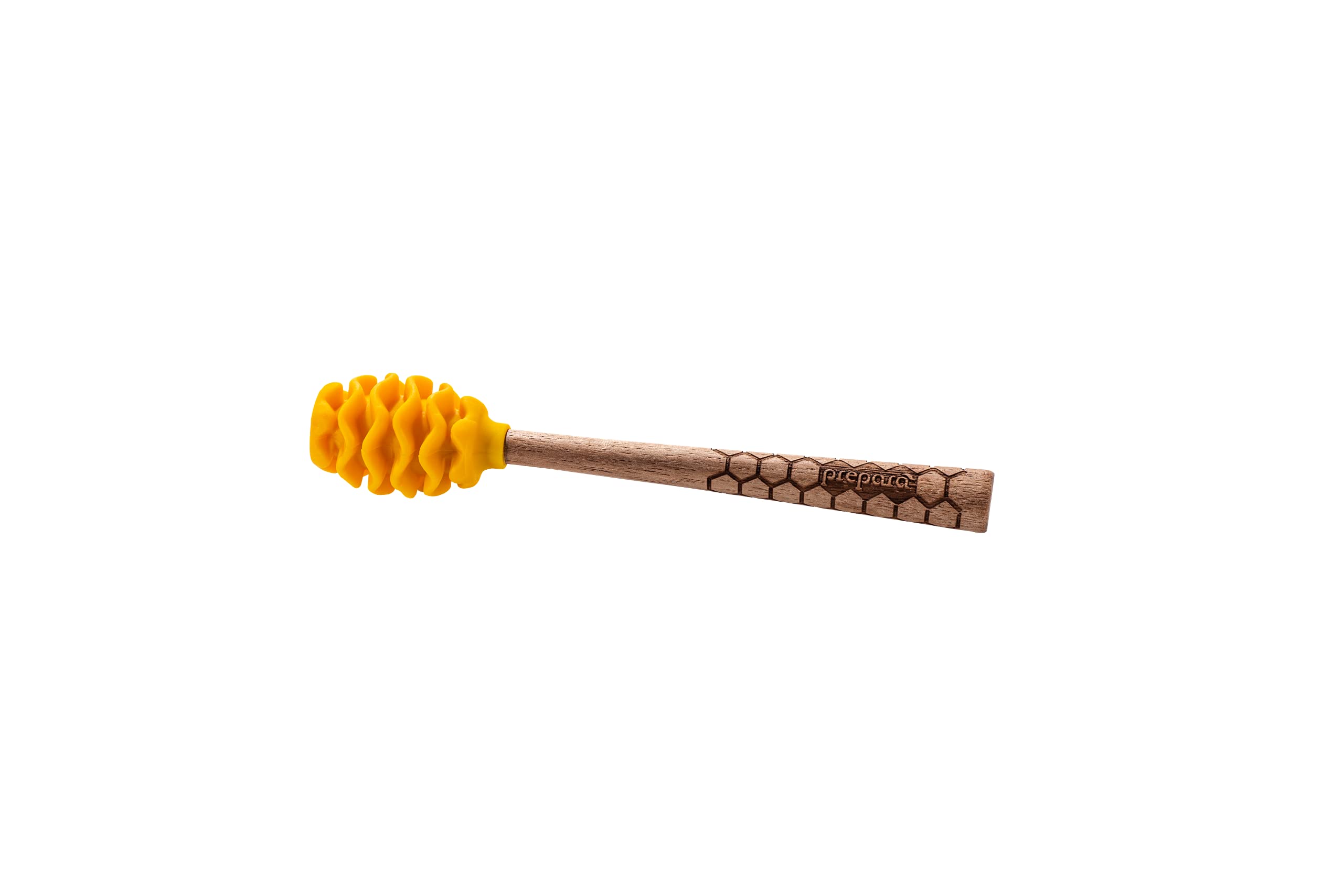 Prepara Wooden and Silicone Honey Dippers, Yellow