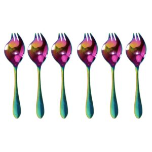 lmylzfc 1 set of 6 pieces salad spoon salad spoons for serving salad spoon and fork serving set stainless steel salad spoon