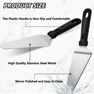 WOPPLXY 20 Pcs Pizza Spatula Pie Server, 10 Inch Stainless Steel Cake Serving Spatula Non Slip Easy to Grip, Triangular Spade Spatula with Plastic Handle for Desserts Pizza Pie Cake Biscuit