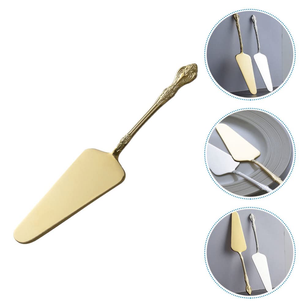 Hemoton Cake Shovel Baking Peel Engraved Cake Pie Server Spatula Turner Pie Lifter Tart Dessert Slicer Pie Server Utensil Cake Cutting Spatula Portable Cake Maker Stainless Steel