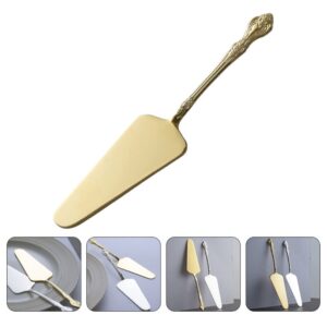 Hemoton Cake Shovel Baking Peel Engraved Cake Pie Server Spatula Turner Pie Lifter Tart Dessert Slicer Pie Server Utensil Cake Cutting Spatula Portable Cake Maker Stainless Steel