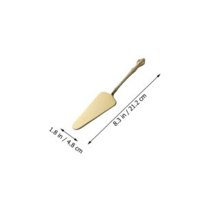 Hemoton Cake Shovel Baking Peel Engraved Cake Pie Server Spatula Turner Pie Lifter Tart Dessert Slicer Pie Server Utensil Cake Cutting Spatula Portable Cake Maker Stainless Steel