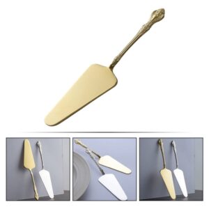 Hemoton Cake Shovel Baking Peel Engraved Cake Pie Server Spatula Turner Pie Lifter Tart Dessert Slicer Pie Server Utensil Cake Cutting Spatula Portable Cake Maker Stainless Steel