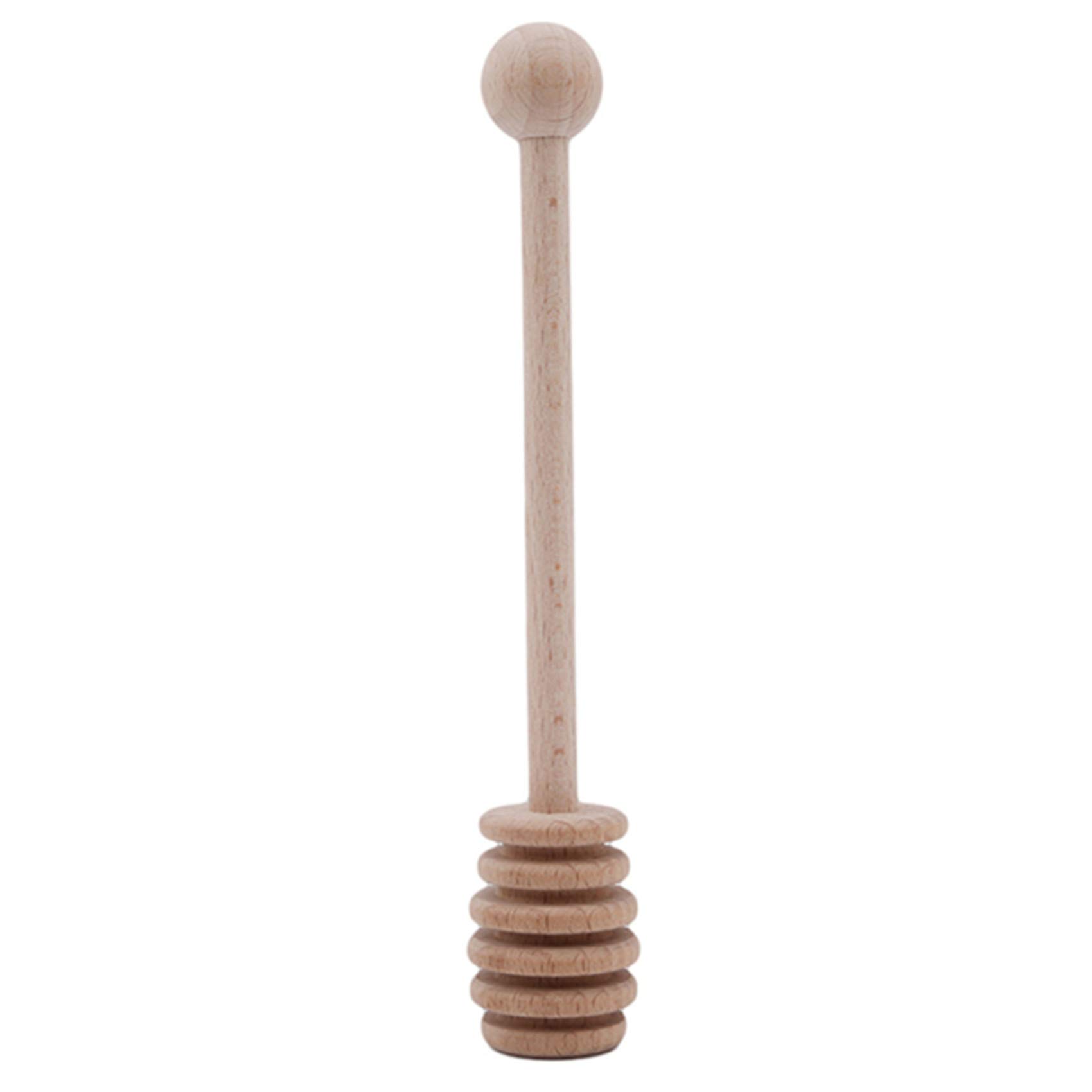 GUAngqi Long Wooden Honey Stirring Rod Stick Drizzler Honey Dippers,White