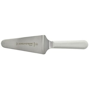 Dexter Stainless Steel Pie Server with White Polypropylene Handle - 4 1/2"L x 2 1/4"W Blade