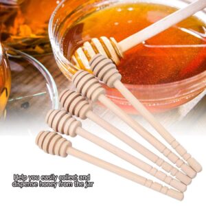 TOPINCN Wooden Jam Honey Dippers Stick Syrup Spoon Dip Drizzler Bee Marmalade Server Stir Stick Stirring Rod Kitchen Gadgets 24Pcs(16cm)