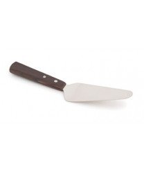 royal industries pie server, wood handle, tan