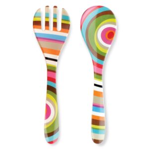 french bull salad server 2 piece set - melamine dinnerware - 13" - outdoor, party, utensils - ring