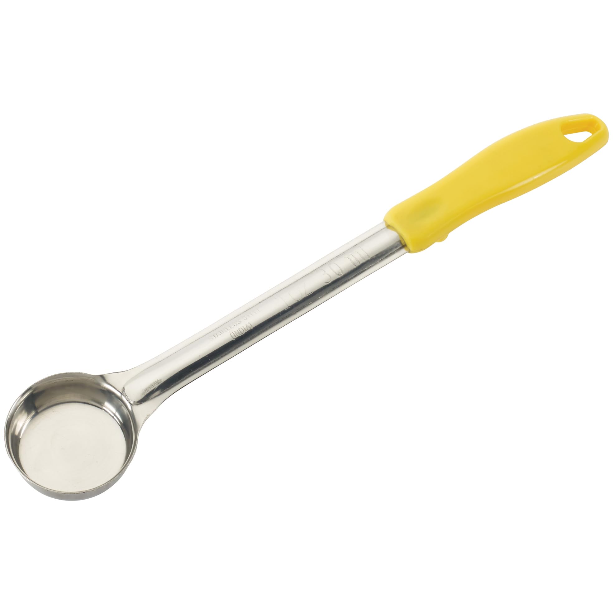 Winco Solid Food Portioner, 1-Ounce, Medium, Stainless Steel, Yellow