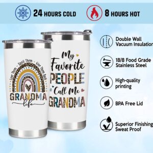 LIZAVY Mothers Day Gifts for Grandma from Grandkids - Great Grandma Gifts - Birthday Gifts for Grandma, Grandma Birthday Gifts - Best Grandma Tumbler 20Oz