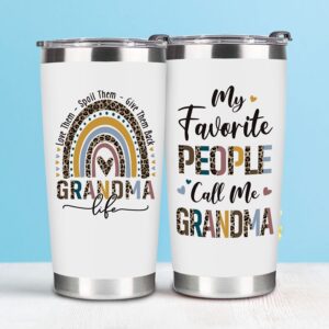 LIZAVY Mothers Day Gifts for Grandma from Grandkids - Great Grandma Gifts - Birthday Gifts for Grandma, Grandma Birthday Gifts - Best Grandma Tumbler 20Oz