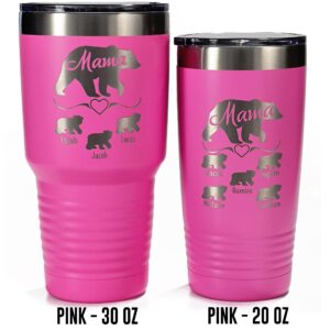 Mothers Day Gifts Mama Bear Personalized Tumbler | Gift For Her | Mothers Day Gifts For Mom | Gifts for Women | Mothers Day Gifts From Daughter | Custom Mothers Day Gift