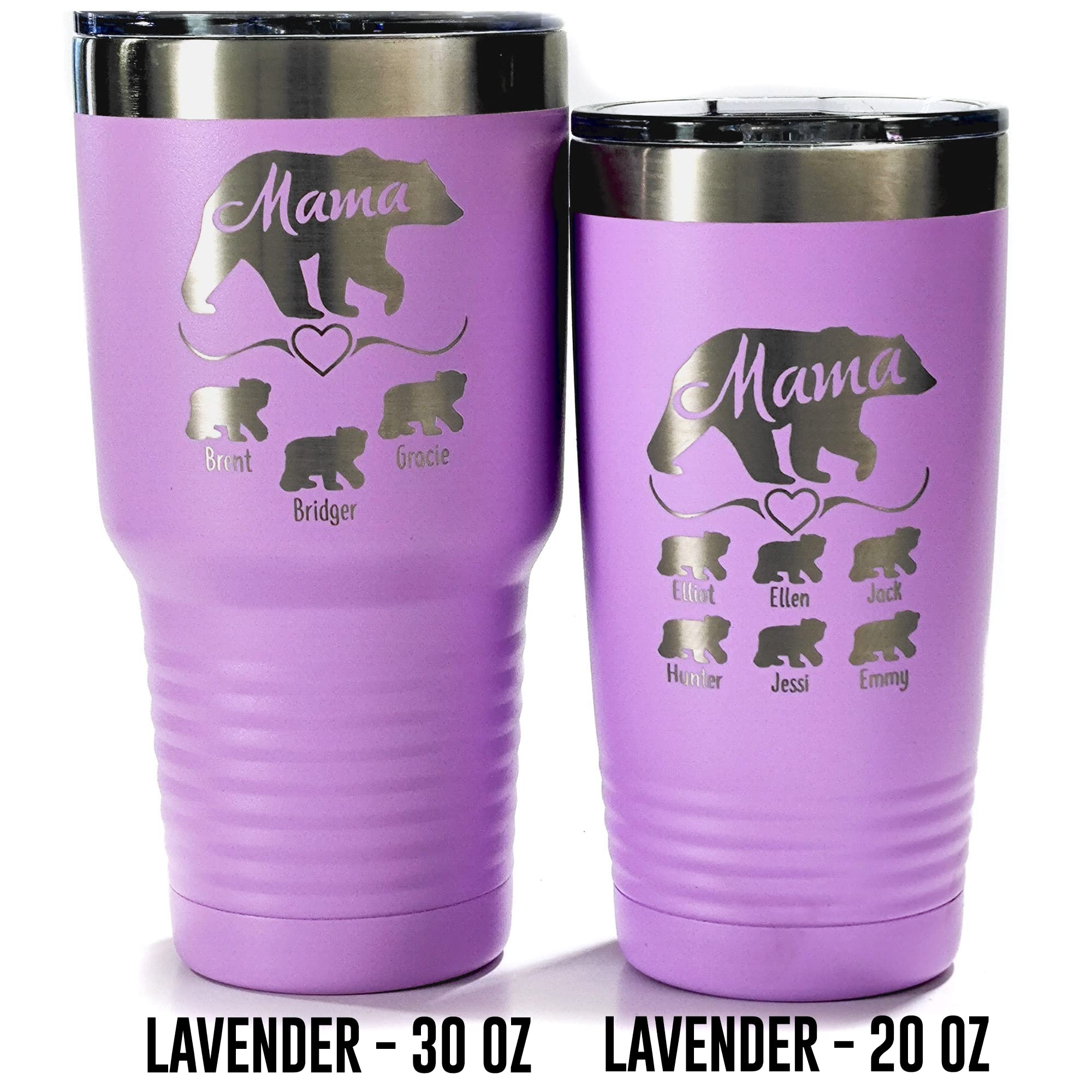 Mothers Day Gifts Mama Bear Personalized Tumbler | Gift For Her | Mothers Day Gifts For Mom | Gifts for Women | Mothers Day Gifts From Daughter | Custom Mothers Day Gift