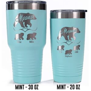 Mothers Day Gifts Mama Bear Personalized Tumbler | Gift For Her | Mothers Day Gifts For Mom | Gifts for Women | Mothers Day Gifts From Daughter | Custom Mothers Day Gift