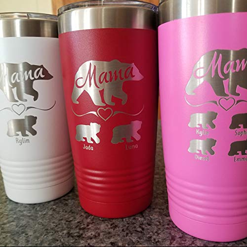 Mothers Day Gifts Mama Bear Personalized Tumbler | Gift For Her | Mothers Day Gifts For Mom | Gifts for Women | Mothers Day Gifts From Daughter | Custom Mothers Day Gift