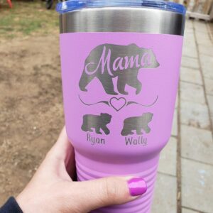 Mothers Day Gifts Mama Bear Personalized Tumbler | Gift For Her | Mothers Day Gifts For Mom | Gifts for Women | Mothers Day Gifts From Daughter | Custom Mothers Day Gift