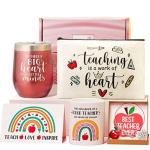 best teacher gifts for women teacher appreciation gifts, end of year teacher gifts from student, thank you teacher gifts basket daycare teacher gift, funny teacher gift set with wine tumbler bracelet