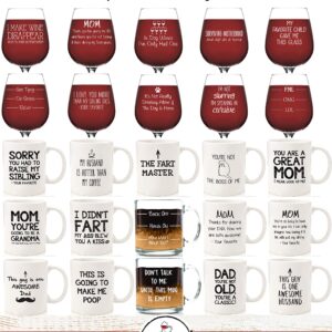 Mom Pour Funny Mom Wine Glass - Best Birthday Gifts for Mom, Women - Gag Mom Gifts from Husband, Son, Daughter - Fun Novelty Bday Present Idea for New Mother, Wife, Friend, Adult Sister, Her