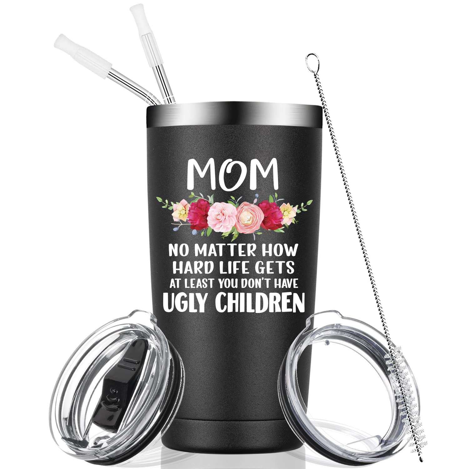 Gifts for Mom from Daughter, Son, Husband - First Mothers Day Gifts for Mom, Women, Wife - Funny Birthday Gifts Ideas for Mom -Personalized Best Mom Ever Presents for New Mom, Bouns Mom -20 oz Tumbler