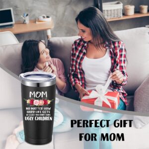 Gifts for Mom from Daughter, Son, Husband - First Mothers Day Gifts for Mom, Women, Wife - Funny Birthday Gifts Ideas for Mom -Personalized Best Mom Ever Presents for New Mom, Bouns Mom -20 oz Tumbler