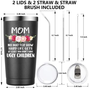 Gifts for Mom from Daughter, Son, Husband - First Mothers Day Gifts for Mom, Women, Wife - Funny Birthday Gifts Ideas for Mom -Personalized Best Mom Ever Presents for New Mom, Bouns Mom -20 oz Tumbler