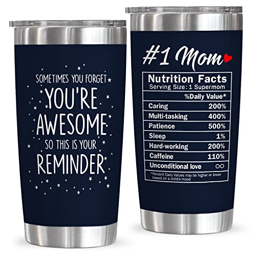 Gifts For Mom, Mother Gifts From Daughter, Son, Birthday, Christmas, Mothers Day Gifts for Mom, Bonus Mom, Stepmom, Mother-In-Law, Pregnant New Mom Gifts Idea, 20 Oz Stainless Steel Tumbler For Women