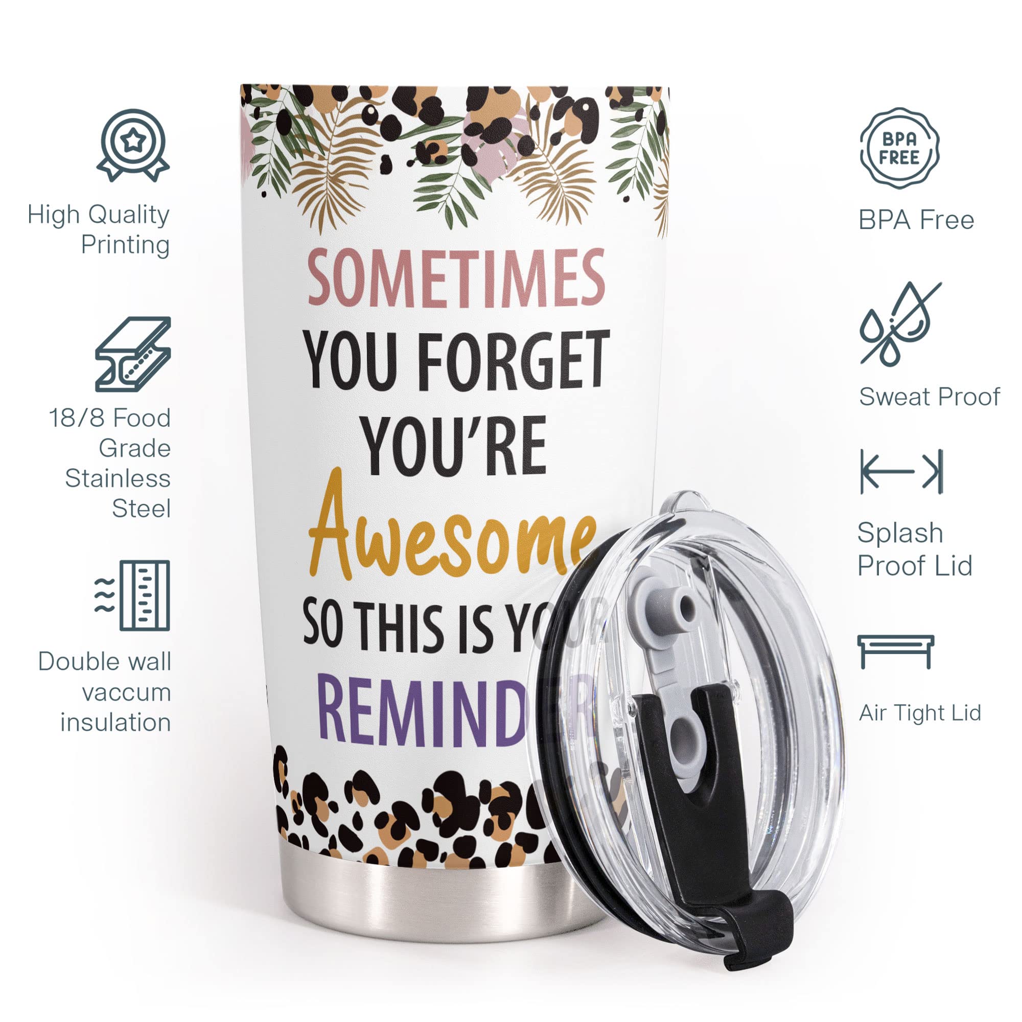 Macorner Christmas Gifts for Women - Birthday Thank you Gifts For Mom, Best Friends, Women, Her, Wife - Gifts for Women - Inspirational Gift for Coworkers Motivational - Stainless Steel Tumbler 20oz