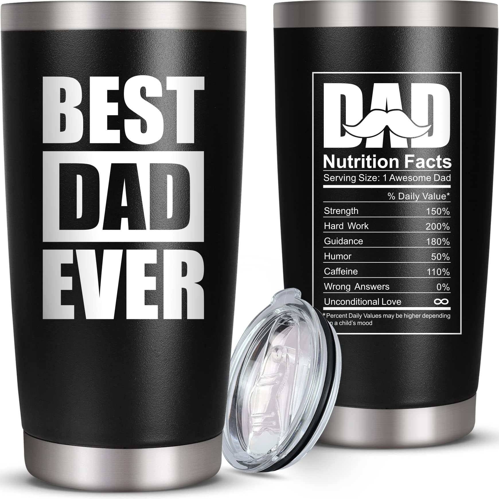 Fathers Day Gift for Dad - Gifts for Dad, Dad Gifts from Daughter Son - Birthday Gifts for Dad, Best Dad Ever Gifts - Fathers Day Gift Ideas for Dad Husband Men, 20 oz Tumbler