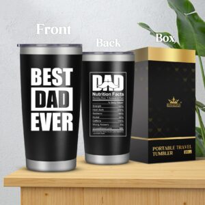 Fathers Day Gift for Dad - Gifts for Dad, Dad Gifts from Daughter Son - Birthday Gifts for Dad, Best Dad Ever Gifts - Fathers Day Gift Ideas for Dad Husband Men, 20 oz Tumbler