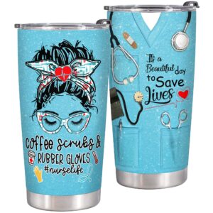 nurse gifts for women, gifts for nurses women - nurse accessories for work - nurse gifts for christmas, birthday, nurses week, appreciation week, graduation - nurse present, nurse tumbler 20 oz