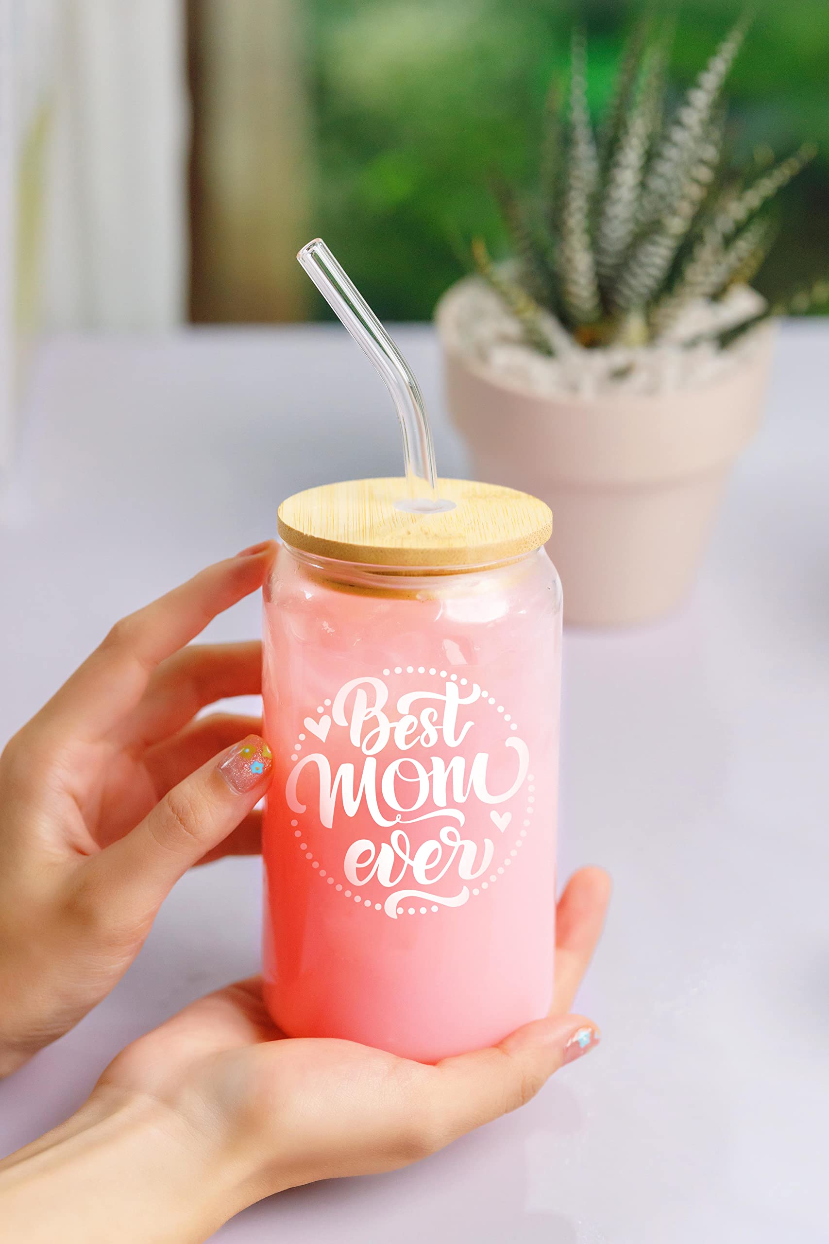 NewEleven Mothers Day Gifts For Mom - Unique Birthday Gifts For Mom, Mother, Wife, New Mom, Bonus Mom, Pregnant Mom - 16 Oz Coffee Glass