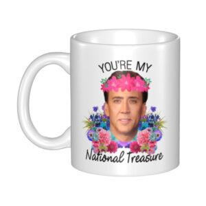 scsf coffee mug for coffee lover - you're my national treasure tea cup -11 ounce