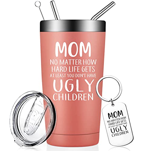 Fufandi Mom Gifts from Daughter, Son, Kids - Gifts for Mom - Mothers Day Christmas Gifts for Mom, Mommy, Wife - Cool Gag Birthday Present for a Mother - Mom Tumbler