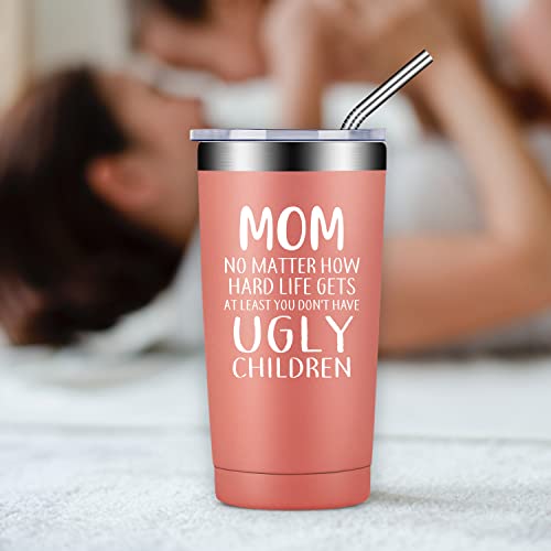 Fufandi Mom Gifts from Daughter, Son, Kids - Gifts for Mom - Mothers Day Christmas Gifts for Mom, Mommy, Wife - Cool Gag Birthday Present for a Mother - Mom Tumbler