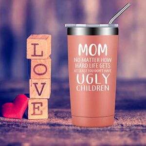 Fufandi Mom Gifts from Daughter, Son, Kids - Gifts for Mom - Mothers Day Christmas Gifts for Mom, Mommy, Wife - Cool Gag Birthday Present for a Mother - Mom Tumbler