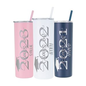 avito 20 oz personalized graduation tumbler, laser engraved graduation gift, class of 2024, 2023, senior 2024, 2023, graduation keepsake, grad gift for him