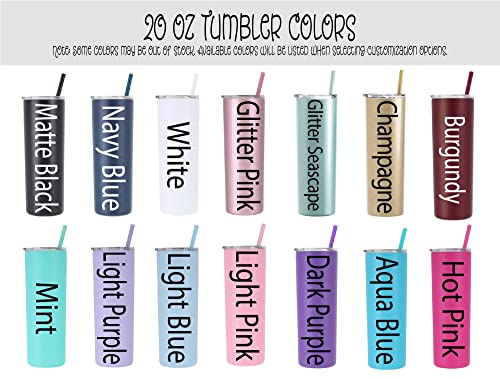 AVITO 20 oz Personalized Graduation Tumbler, Laser Engraved Graduation Gift, Class of 2024, 2023, Senior 2024, 2023, Graduation Keepsake, Grad Gift for Him