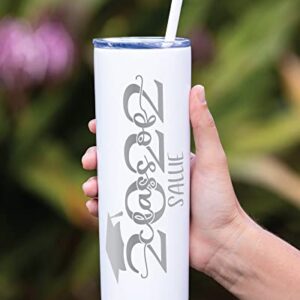 AVITO 20 oz Personalized Graduation Tumbler, Laser Engraved Graduation Gift, Class of 2024, 2023, Senior 2024, 2023, Graduation Keepsake, Grad Gift for Him