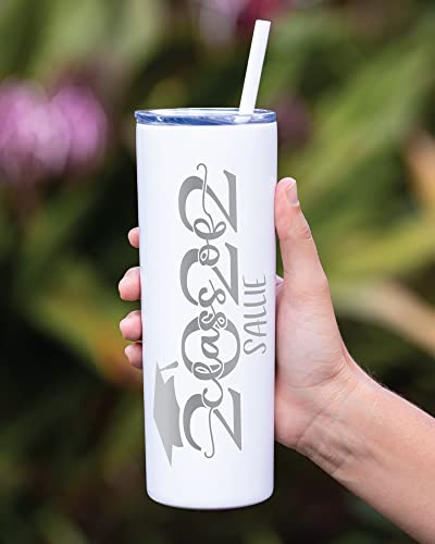 AVITO 20 oz Personalized Graduation Tumbler, Laser Engraved Graduation Gift, Class of 2024, 2023, Senior 2024, 2023, Graduation Keepsake, Grad Gift for Him